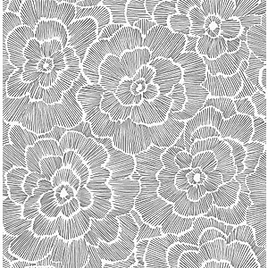 NuWallpaper NUS4047 Charcoal Saraya Peel & Stick Wallpaper, Grey