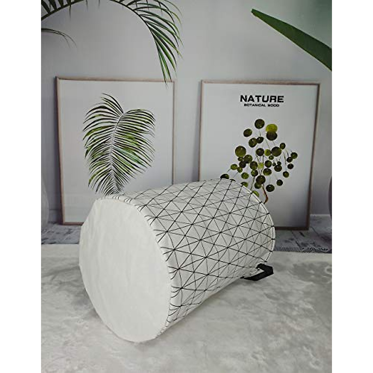 ASKETAM Fabric Laundry Basket Canvas Laundry Hamper for Dirty Clothes Toy Organizer Kid Nursery Room Decor Basket (Geometric rhombus)