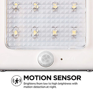 Home Zone Security Solar Wall Lamp - Stainless Steel Motion Sensor Outdoor LED Wall Light, No Wiring Required 2-PK, Silver, ELJ7040V