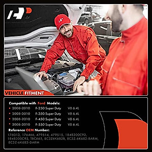 A-Premium 2pcs Complete Turbo Turbocharger Kit, with Gasket, Compatible with Ford F-250/F-350/F-450/F-550 Super Duty, 2008 2009 2010, 6.4L Diesel, High & Low Pressure