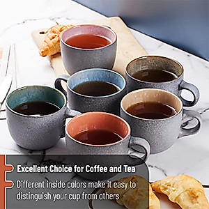 BTaT- Coffee Mug Set, Set of 6, 14 oz(415ml), Coffee Cup Set, Ceramic Coffee Cups, Coffee Mug Ceramic Set, Coffee Cup Sets, Mugs, Coffee Cups, Mugs for Coffee, Coffee Cups Set, Mother's Day Gift