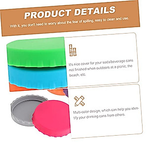 Yardwe 12pcs Can Sealing Lid Drinking Bottle Caps Seasoning Bottle Stoppers Rubber Bottle Topper Wine Bottle Cap Beer Silica Gel Silicone Caps Bottle Caps for Home Brewing