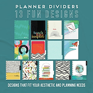 Happy Planner 12-Month Teacher Lesson-Planner Box Kit, Includes Dated Teacher Planner and More, July 2023–June 2024, Big Size, Teacher Notes Theme, 14 1/2 Inches by 10 1/4 Inches