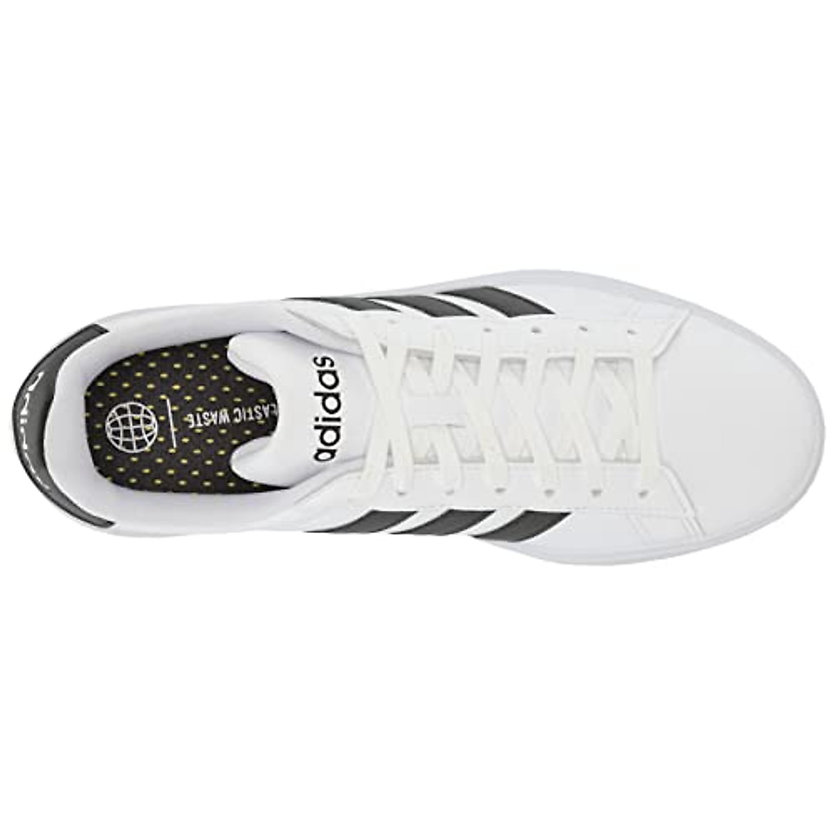 adidas Men's Grand Court 2.0 Tennis Shoe, FTWR White/Core Black/FTWR White, 9.5