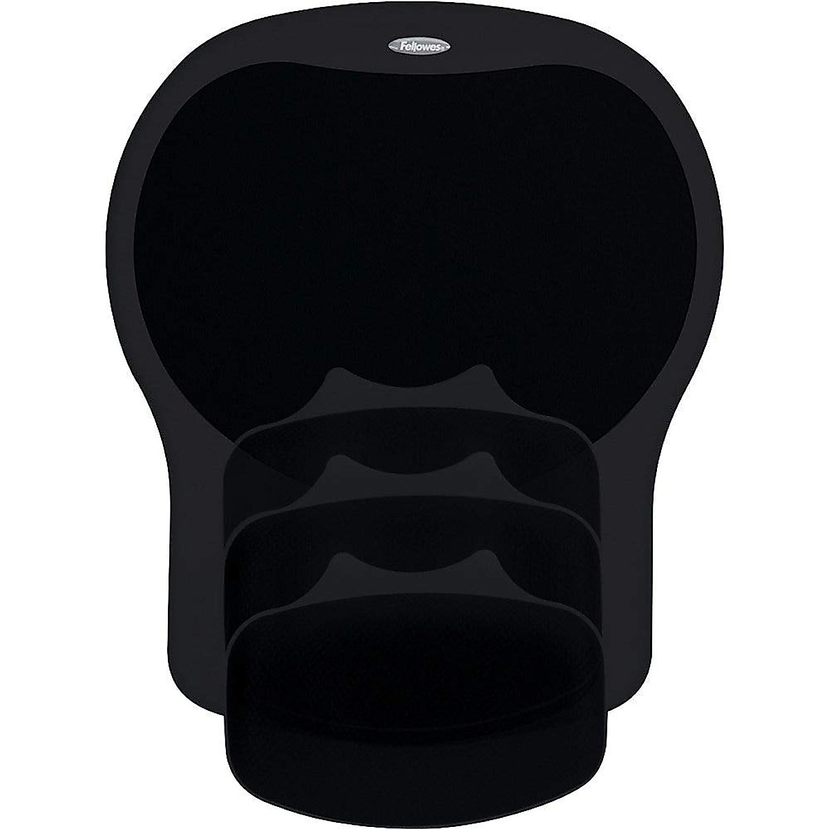 Fellowes Easy Glide Gel Wrist Rest and Mouse Pad, Black (93730)