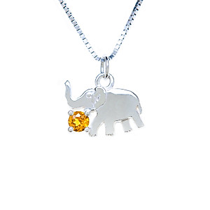 Kyle Jewelry Sterling Silver Pendant Charm Elephant November
