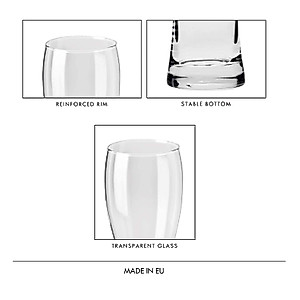 Krosno Tall Beer Pint Glasses | Set of 6 | 16.9 oz | Chill Collection | Perfect for Home, Restaurants and Parties | Dishwasher Safe