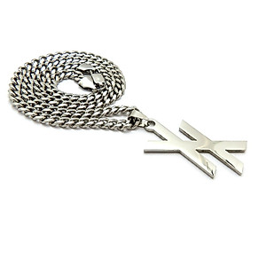 Jewelry For MGK XX PENDANT 18" 20" 24" BOX CUBAN ROPE STAINLESS STEEL CHAIN HIP HOP NECKLACE Style-2345908-2425