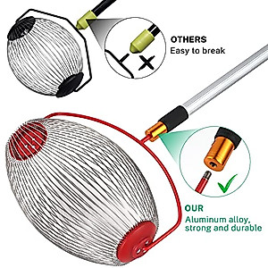 Cooltop Large Nut Gatherer, Nut Picker Rolling Acorn Picker Upper,Adjustable Lightweight Outdoor Manual Tools,Collect Walnuts,Acorns,Hickory Nuts,Golf with 1.5Gallon(Large)