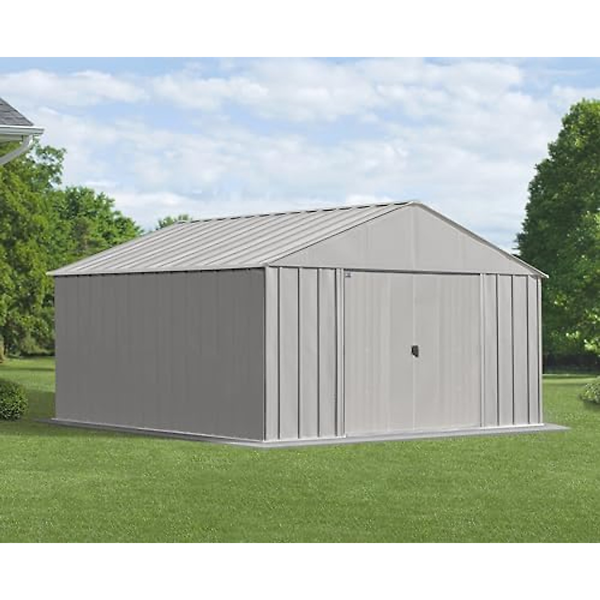 Arrow Classic Metal Shed, 12 x 12, Flute Grey