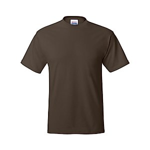 Hanes mens 5.2 oz. 50/50 ComfortBlend EcoSmart T-Shirt(5170)-Dark Chocolate-XL
