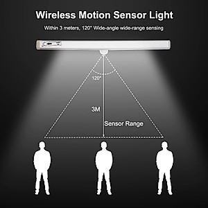CCBASEBALL Motion Activated RV Step Lights, 10 LED Battery Operated Motorhome Motion Sensor led Light Strip, Magnetic Night Light Bar for Motorhome Travel,Travel Trailers, Camper (2 Pack)