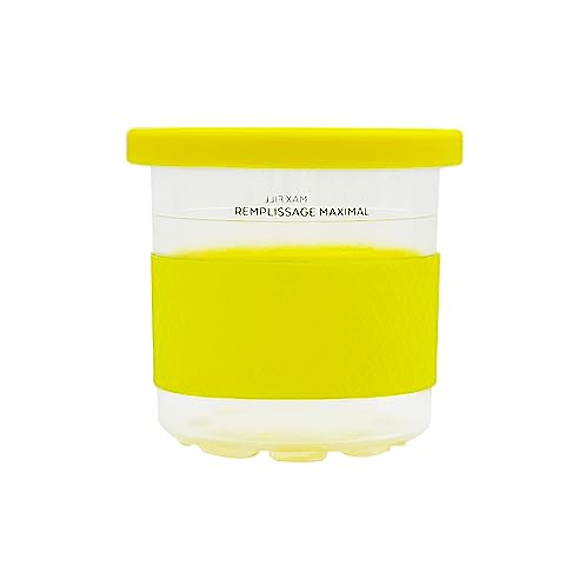 CXQ 4 Pack Replacement Ice Cream Pints with Silicone Lids and Sleeves，Compatible with Ninja Creami Ice Cream Maker, Model: NC301, NC300, NC299AMZ Series. (Pink/Yellow/Blue/Green)