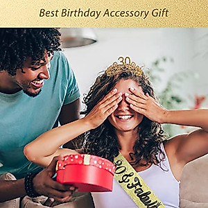 30th Birthday Gifts, 30th Birthday Tiara for Women, 30th Birthday Tiara and Sash, 30th Birthday Tiara and Sash for Women, 30th Birthday Crown, 30th Birthday Sash, 30th Birthday Gifts for Women