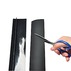 Silicone Stove Counter Gap Cover 21" by Kindga, Easy Clean Gap Filler Sealing Spills Between Kitchen Counter, Appliances,Stovetop, Oven, Washing Machine, Washer, Dryer Set of 2 (Black)