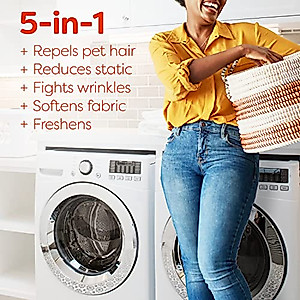 bounce Bounce Pet Hair & Lint Guard Mega Dryer Sheets with 3X Pet Hair Fighters, Fresh Scent, 60Count