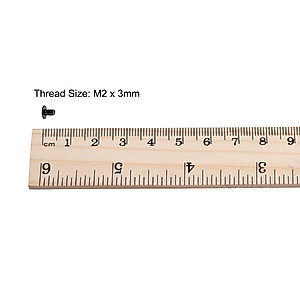 uxcell M2x3mm Phillips Screw Fastener Black 3.8mm Dia Screw Head for Laptop PC TV Fan Switch 200pcs