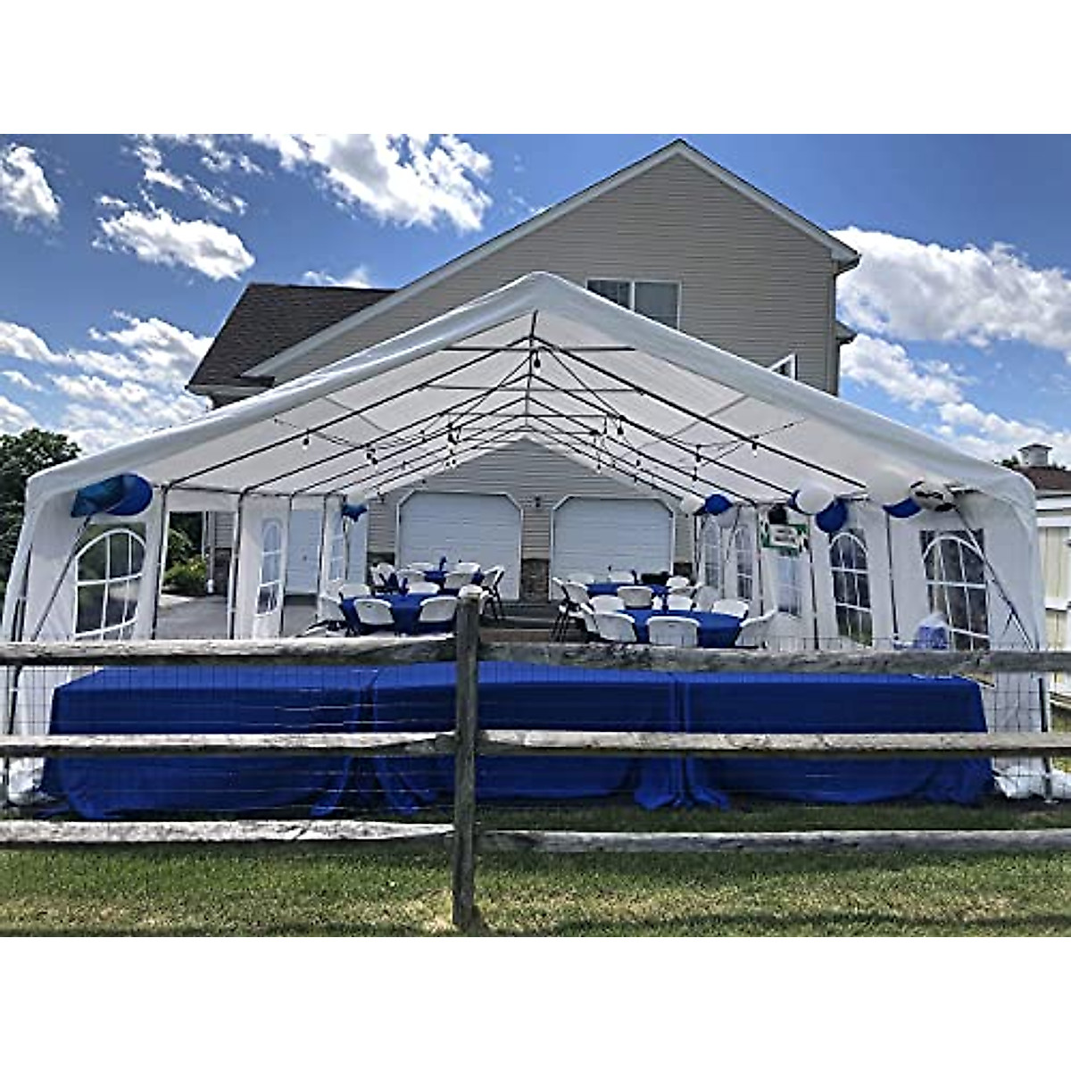 Quictent 20' X 32' /6M X 10M Galvanized Heavy Duty Party Tent Wedding Canopy Gazebo Carport Shelter with Carry Bags