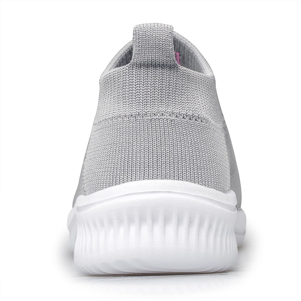 vibdiv Slip on Sock Sneakers Shoes for Wome Walking Shoes Comfortable for Jogging Work Gary 5 Light Gray White