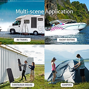 XDAY Flexible Solar Panel 100W 18V Monocrystalline Bendable Mono Off-Grid Charger for Marine RV Cabin Van Car Uneven Surfaces