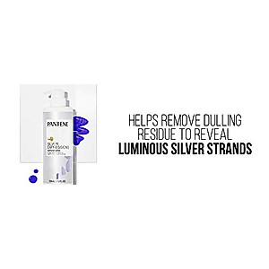 Pantene Silver Expressions, Purple Shampoo and Hair Toner, Pro-V for Grey and Color Treated Hair, Lotus Flowers, 17.9 Fl Oz