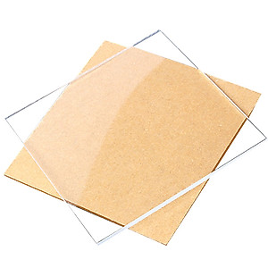 MIARALA 2 Pieces 8" x 12" Plexiglass Sheet High Transparency Acrylic Sheet 1/8”Thick (3mm), for Crafts Plastic Sheeting, Signs, Photo Frames, DIY Display Projects, Easy to Cut and Install