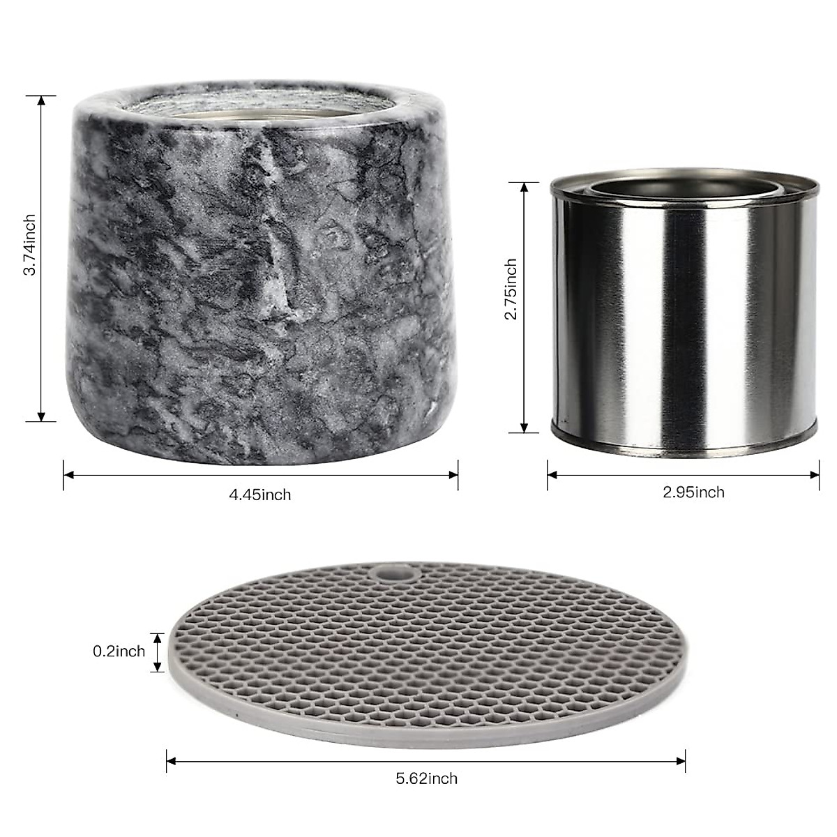 Tabletop Fire Pit, CANAGROW Indoor Outdoor Protable Mini Tabletop Fireplace Fire Bowl, Personal Ethanol Fireplace for Outside Patio Balcony, Fuel Tank & Silicone Pad Included, No Fuel