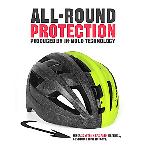 VICTGOAL Bike Helmet with USB Rechargeable Rear Light Detachable Magnetic Goggles Removable Sun Visor Mountain & Road Bicycle Helmets for Men Women Adult Cycling Helmets (XL: 59-63 cm, Yellow)