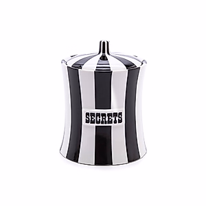Jonathan Adler Secrets Canister, Black/White, One Size
