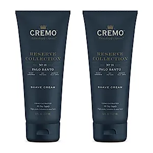 Cremo Barber Grade Palo Santo (Reserve Collection) Shave Cream, Astonishingly Superior Ultra-Slick Shaving Cream Fights Nicks, Cuts and Razor Burn, 6 Fl Oz (2 Pack)