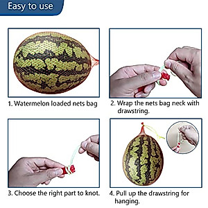 Watermelon Nets Heavy Duty Watermelon Nets Hanging Watermelon Nets, Melon Hammock for Garden Reusable Melon Sling Melon Net Bag for Watermelon, Honeydew Melon, Cucumbers, Potato 23 Inches 50 Pack