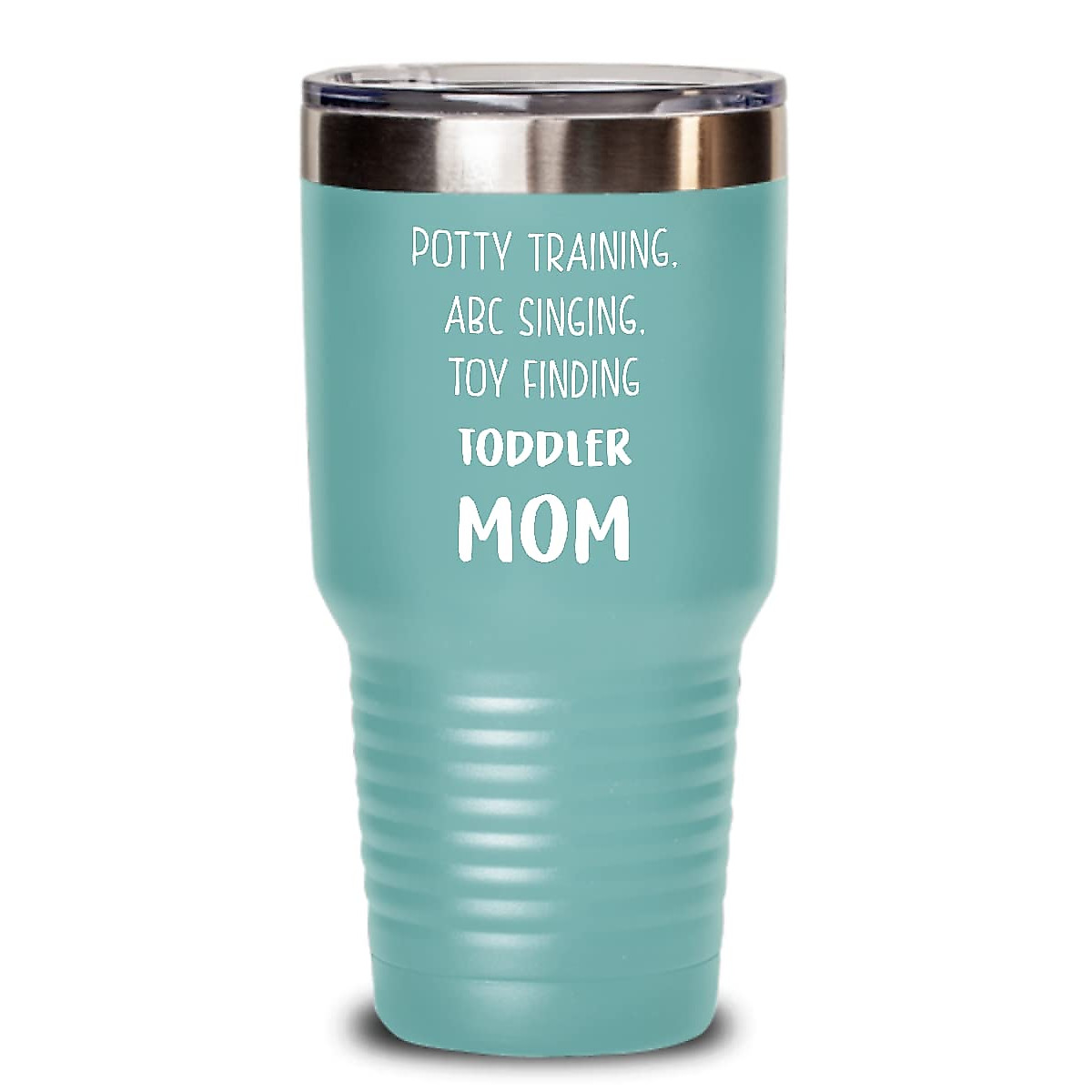 Abc Tumbler Potty training, ABC singing, toy finding toddler mom Funny Gift idea 30oz, Teal Green