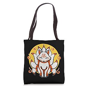 Japanese Fox Cute Funny Anime Kawaii Kitsune Kami Inari Fox Tote Bag