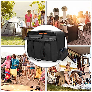 HODRANT Griddle Carry Bag Compatible with Blackstone 22 Inch Tabletop Griddle with Hood Lid and Stand, 22 In Portable Grill Cover for Outdoor Tabletop Griddle Storage, for Camping & Travel, Bag Only