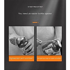 Adjustable Multifunctional Stainless Steel Can Opener，adjustable Stainless Steel Can Opener，fullofcarts Jar Opener for Weak Handsfor Any-size Lids (1pcs, 9in)