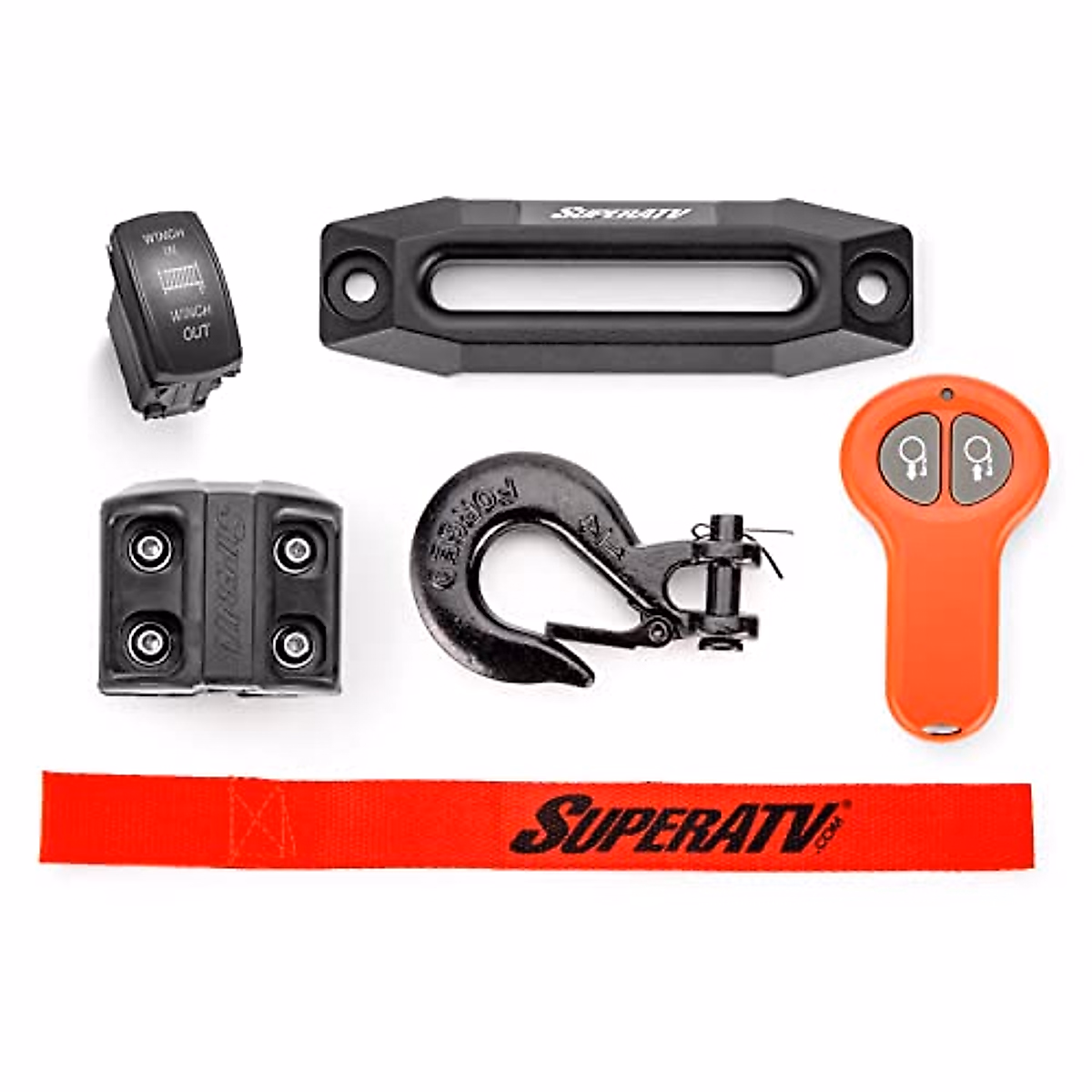 SuperATV 4500 LB Winch Compatible with 2021+ Yamaha Wolverine RMAX 2 / RMAX 4 | Ready-Fit Winch | 1.3 HP Motor | Preassembled and Wired | 50 Foot Remote Range | 3/16" Steel | 166:1 Gear Ratio