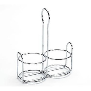 American Metalcraft MCADDY Mini Glass Jar Caddy, Stainless Steel, 5-1/2" H, 2-1/4" W, 4-1/2" L