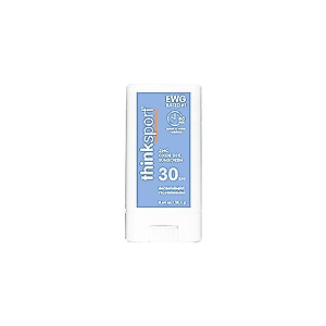 Thinksport SPF 30 Face & Body Mineral Sunscreen Stick – Safe, Natural, Water Resistant Sun Cream – Vegan, Reef Friendly UVA/UVB Sun Protection for Sports & Active Use, 0.64oz