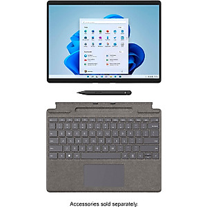 Microsoft Surface Pro 8 Tablet, 13" QHD Touchscreen, 11th Gen Intel Core i5-1135g7 (Up to 4.2GHz), Intel Iris Xe Graphics, Device Only, 8GB DDR4 RAM, 1TB SSD, Win11h, Platinum, with MTC Stylus Pen