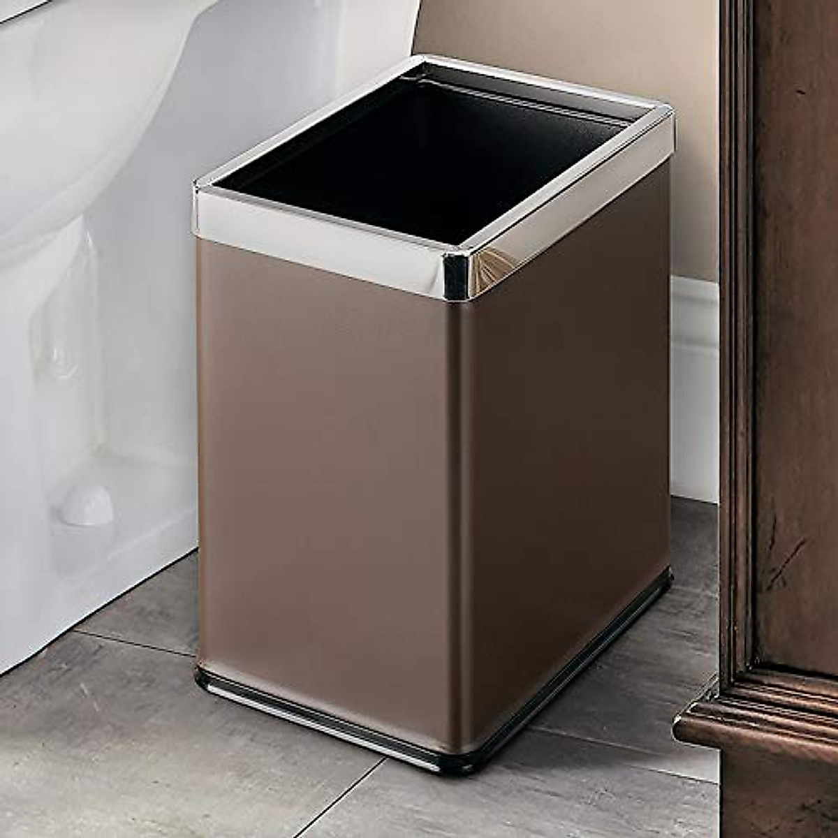 Huaqinglian 1.6Gallon Bathroom Trash Can with Lid,Small Pedal Kitchen Garbage Can,Office Bedroom Wastebasket Bin with Removable Liner Bucket.
