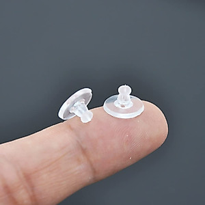 100pcs Bullet Clutch Earring Backs with Pad 50pairs Earring Safety Backs, Earring Backs for Dropy Ears Studs Fishhook Earring Backs Replacements Clutch Back Earrings Replacement for Heavy Earring