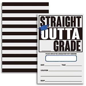 FujLoy 20 Cards with Envelopes, graduation party invitations 2024, 2024 College, High School, University Grad Celebration.（022）