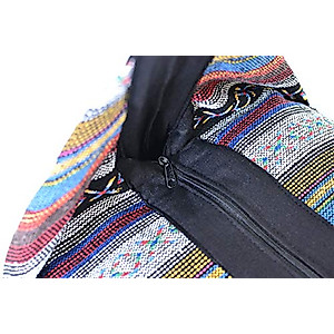 Luggage Hobo Crossbody Bag Shoulder Bag Travel Bag Messenger Bag Hippie Boho Bohemian Large Purse (Black)