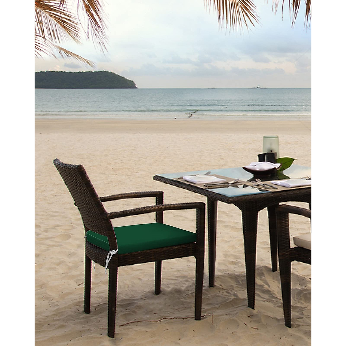 Outdoor Cushion Cover,Modern Minimalism Hunter Green Waterproof Patio Seat Cushion Replacement Covers,St Patricks Olive Green Furniture Protector Slipcovers for Couch Sofa Chair,20''x18''x2pcs