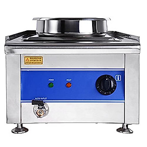 WeChef Commercial Stainless Steel Food Warmer Dual 7L Round Pot Countertop Steam Bain Marie Table Soup Restaurant Buffet