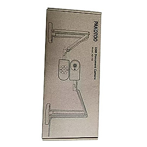 PAKOTOO 8MP USB Document Camera for Teachers and Classroom for A3 A4 Size with Dual Mic, 3-Level LED Light, Up and Down, Left and Right Image Inversion, for Distance Teaching & Learning