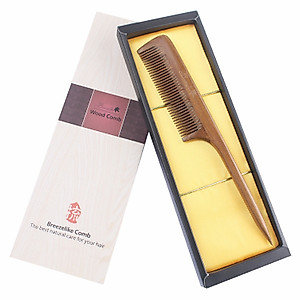 Breezelike Hair Combs - Sandalwood Fine Tooth Comb - No static Natural Aroma Wooden Tail Comb for Women