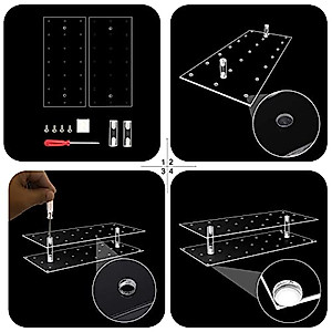 KETAWA Cake pop Stand,21 Hole Clear Acrylic Lollipop Holder, Lollipop Sticks Weddings Baby Showers Birthday Parties Anniversaries Halloween