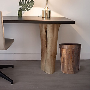 Luxshiny Retro Trash Can Pressure Waste Bins Kitchen Trash Cans Bedroom Bin Small Wastebasket Small Trashcan Dustbin Retro Garbage Can Pp Environmental Protection Material