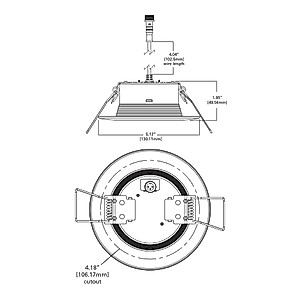 RL 4 in. Color Selectable (2700K-5000K) Remodel Canless Recessed Integrated LED Kit